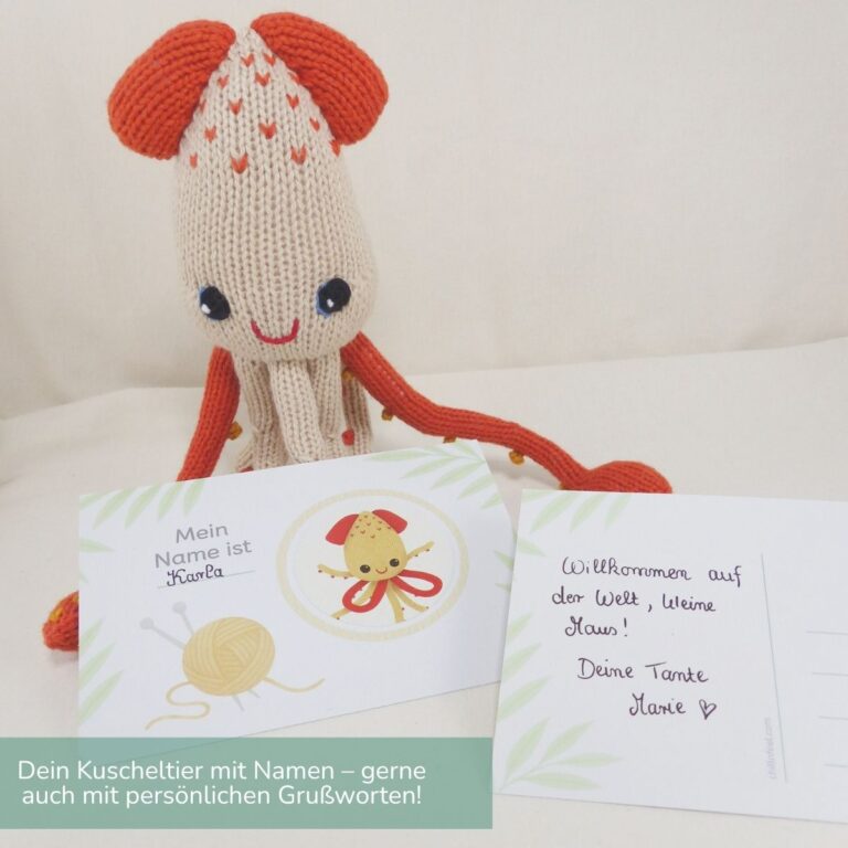 Kuscheltier Kalmar Karlo (8 lustige Greifarme) | bio, fair